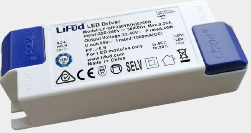 LED panel driver 40-42W ON/OFF + EU-plugg, Lifud - Stork